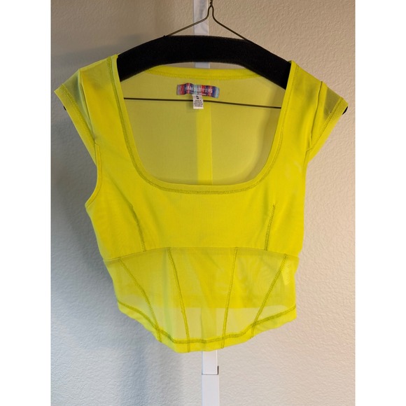 Urban Outfitters | Tops | Urban Outfitters Cropped Corset Top Neon ...